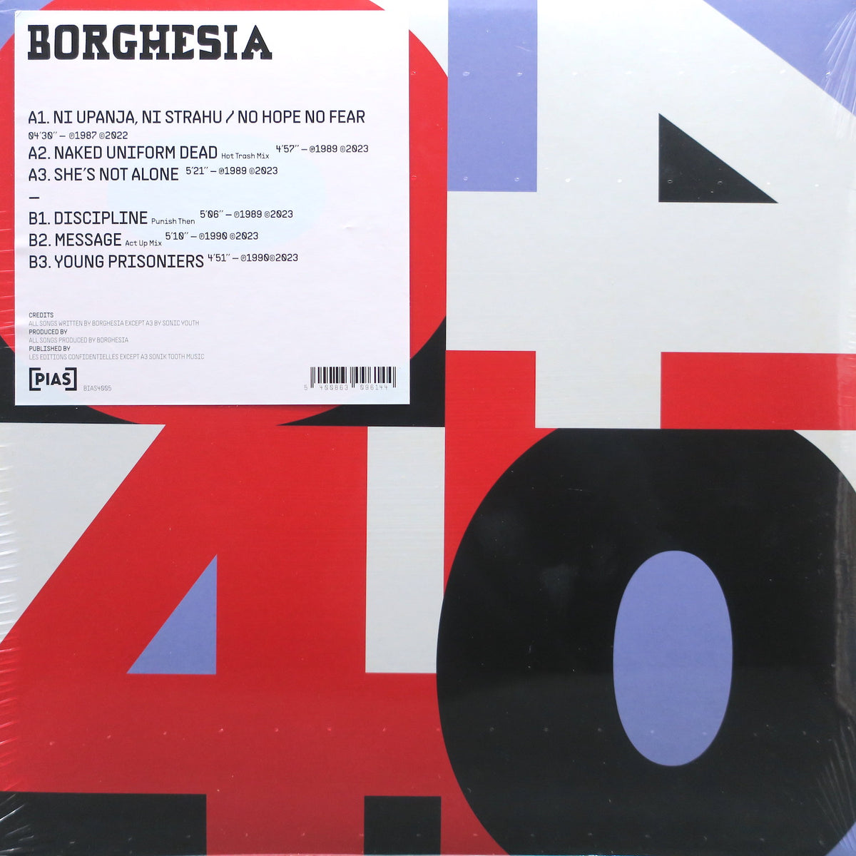 BORGHESIA '[PIAS] 40' Vinyl EP (1990 Industrial/EBM) – GOLDMINE RECORDS