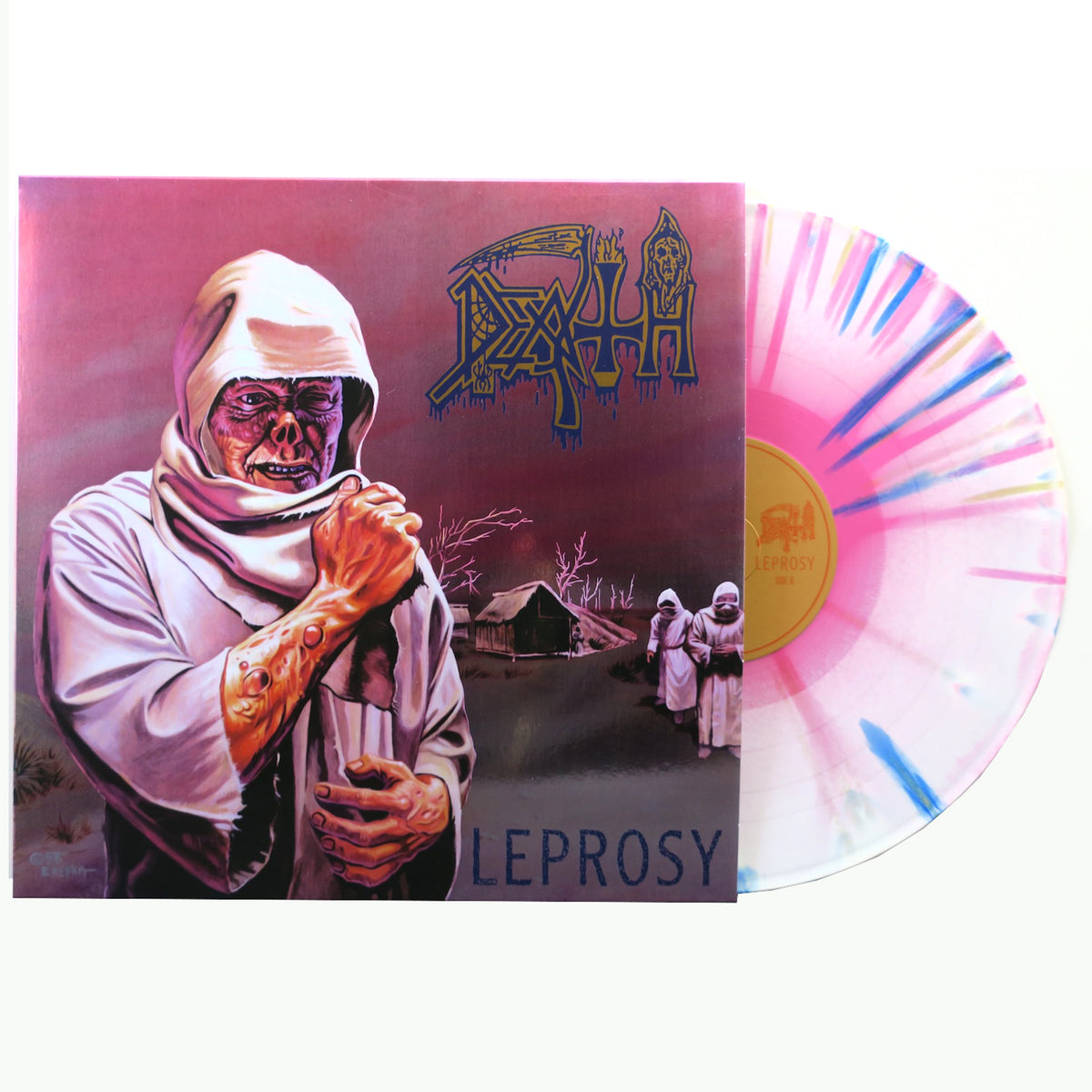 DEATH 'Leprosy' MERGE/SPLATTER Vinyl LP – GOLDMINE RECORDS
