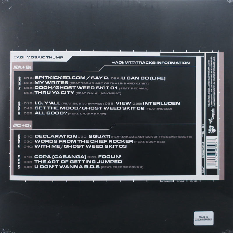 DE LA SOUL 'Art Official Intelligence: Mosaic Thump' Vinyl 2LP (2000 H ... DE LA SOUL 'Art Official Intelligence: Mosaic Thump' Vinyl 2LP (2000 H ...