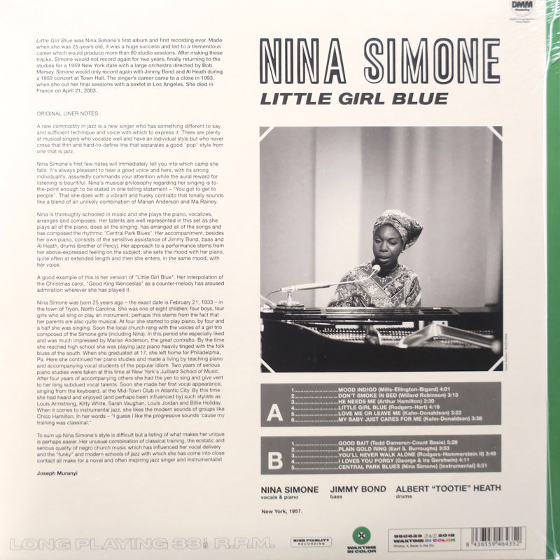 NINA SIMONE 'Little Girl Blue' 180g GREEN Vinyl LP | GOLDMINE RECORDS