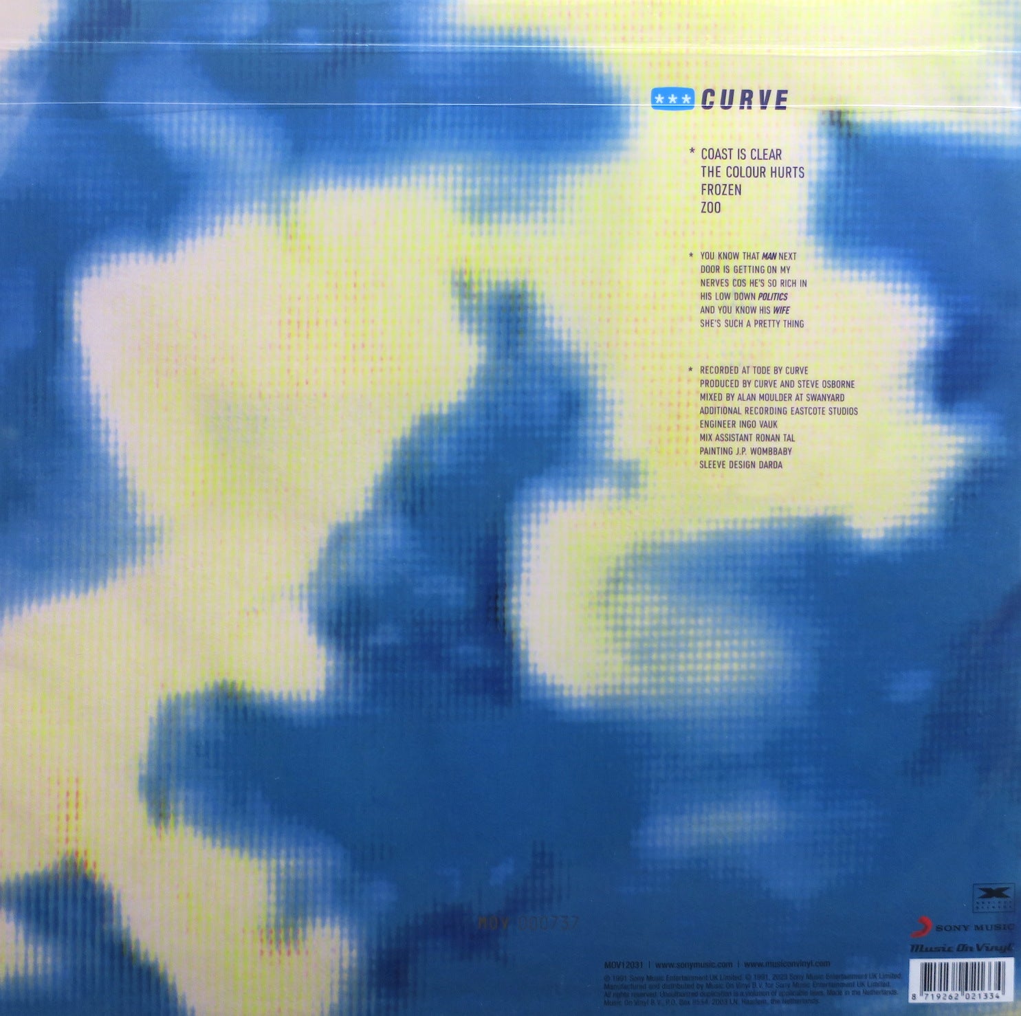 CURVE 'Frozen' 180g CLEAR/WHITE Vinyl EP (1991 Indie/Shoegaze ...