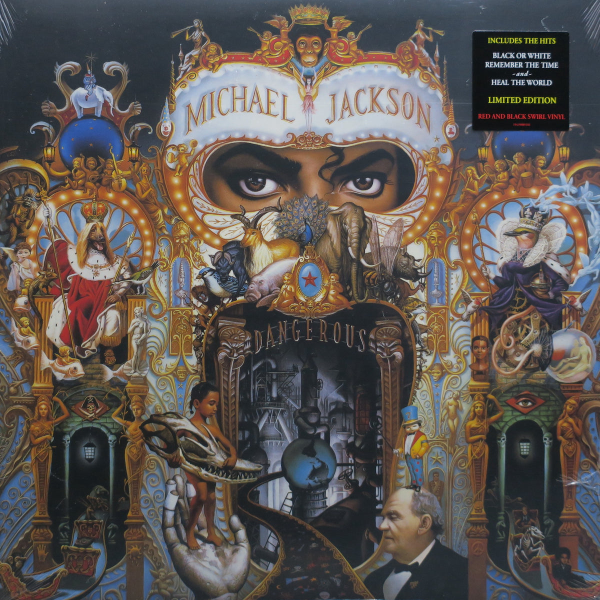 MICHAEL JACKSON 'Dangerous' RED/BLACK SWIRL Vinyl 2LP – GOLDMINE ...
